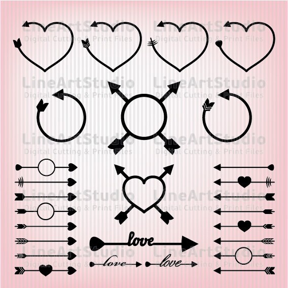 Monogram SVG Arrows Files SVG Files Circle Arrows Svg