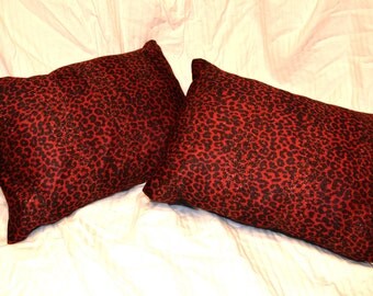 Red leopard pillows | Etsy