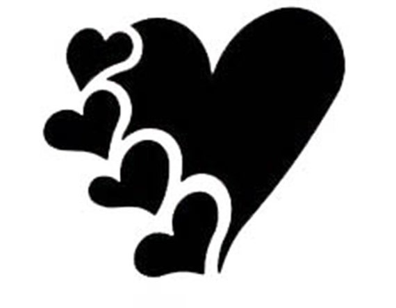 Multiple Heart Vinyl Decal