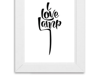 I love lamp | Etsy