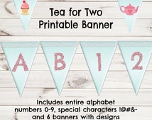 Unique tea party banner related items | Etsy