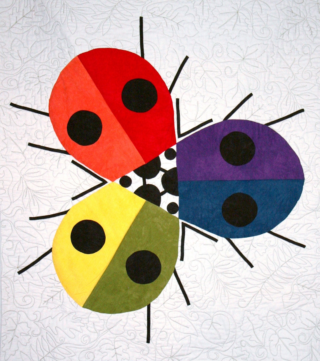 Ladybug Rainbow Charley Harper Quilt by CharleyHarperStudio