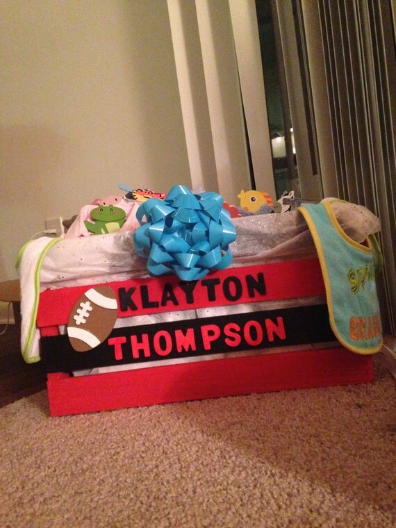 Hand Painted Wooden Crate by CCPaintings1 on Etsy