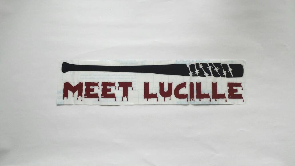 Lucille Decal Negan Walking Dead Sticker Meet Lucille Bat | Etsy
