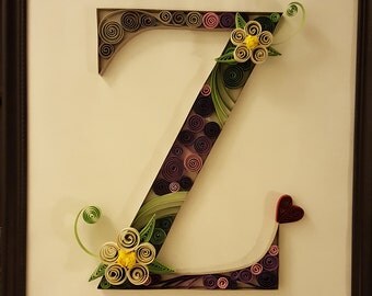 Quilled monogram | Etsy