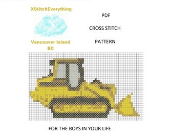 Digger cross stitch | Etsy