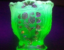 Unique uranium glass vase related items | Etsy
