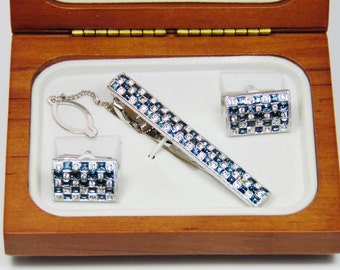 Cufflink tie bar set | Etsy