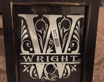 Unique last name framed related items | Etsy