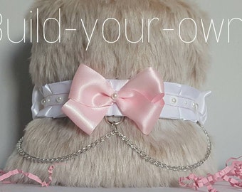 Pink bondage collar | Etsy