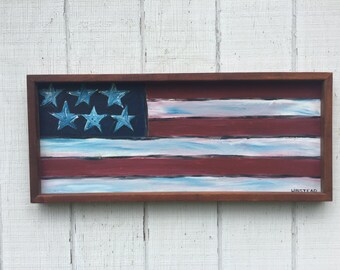 Unique framed american flag related items | Etsy