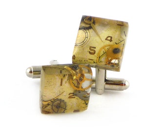 Unique clock cufflinks related items | Etsy