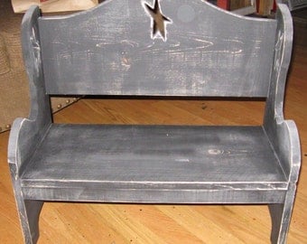 Wooden doll bench | Etsy