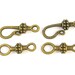 Antique Brass Hook and Eye Clasp Granulated by TheBeadDreamer