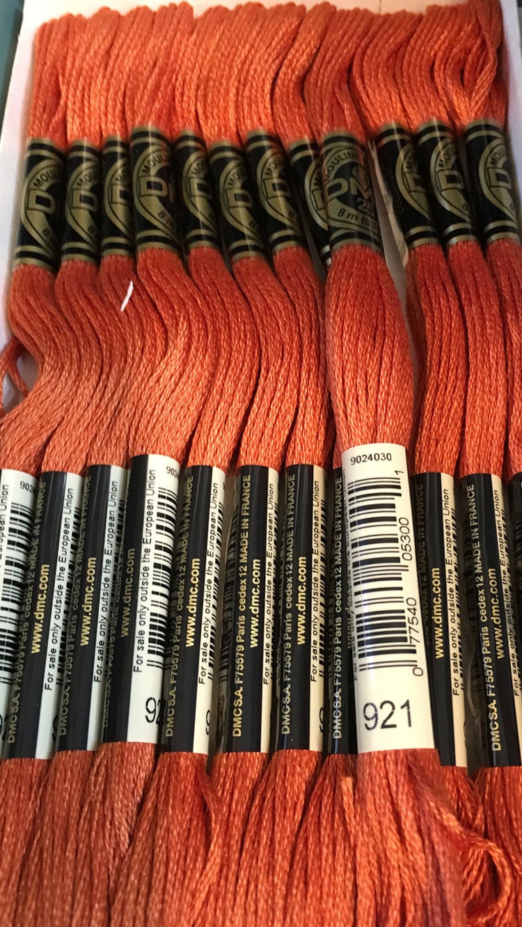 DMC 921 Copper Embroidery Floss 2 Skeins 6 Strand Thread for