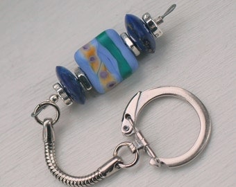 Glass bead keychain | Etsy