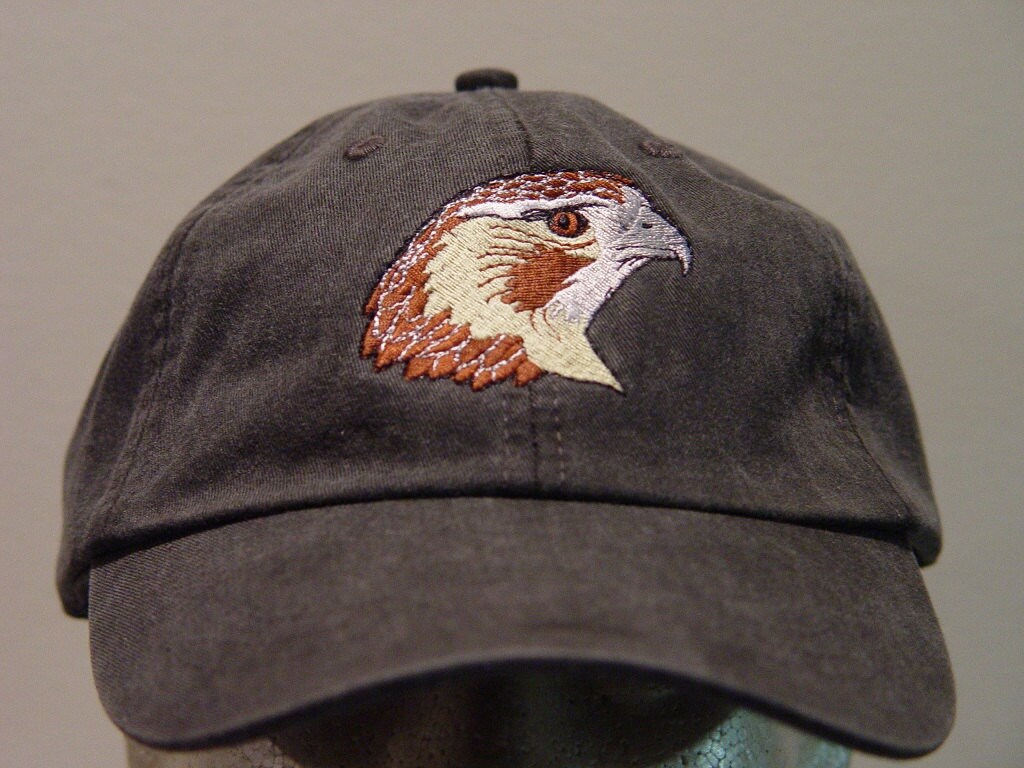 RED-TAILED HAWK Bird Hat One Embroidered Wildlife Cap