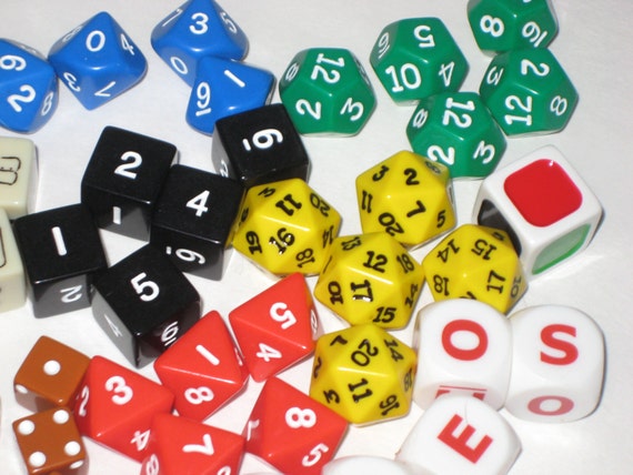 105 Different kinds and Sizes of Dice for Altered Art, Jewelry Making ...