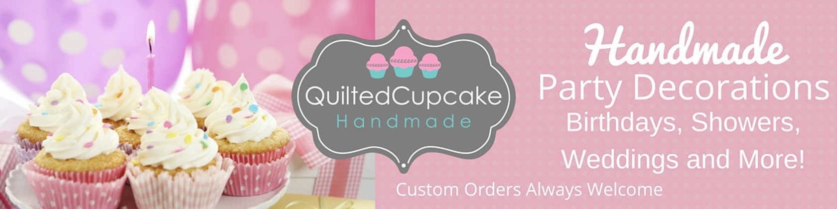 Party Decorations Custom Orders Welcome by QuiltedCupcake on Etsy