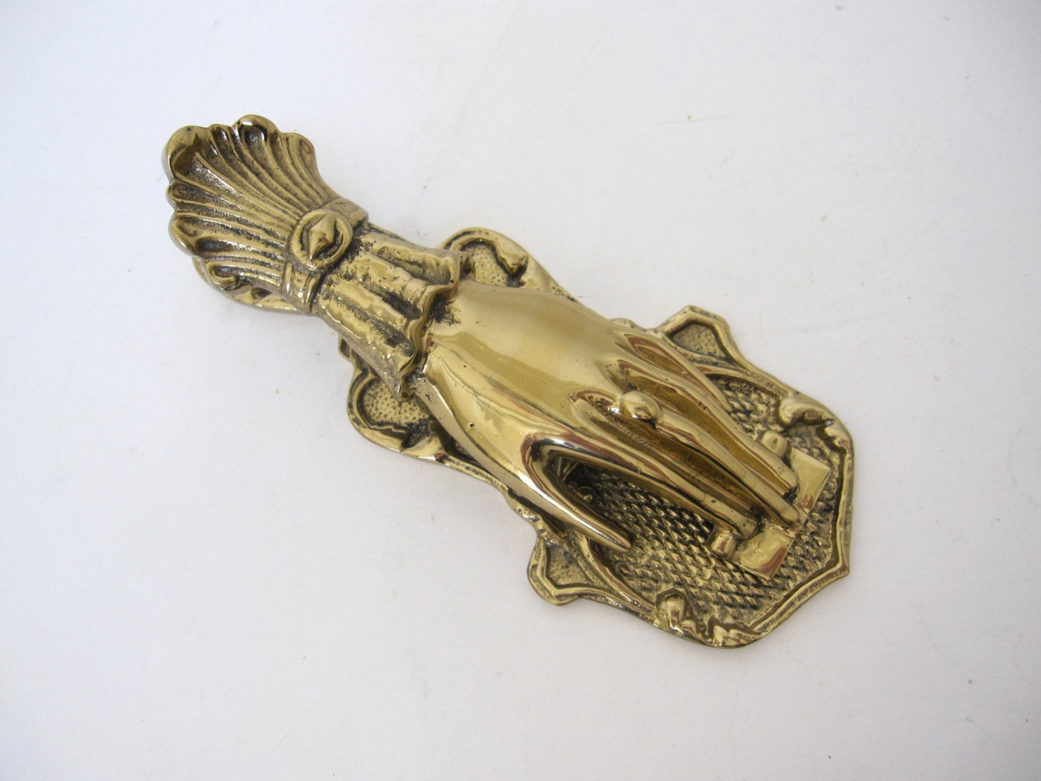 Vintage Brass Hand Paper Clip Holder Clamp, Made in Italy, Photo ...