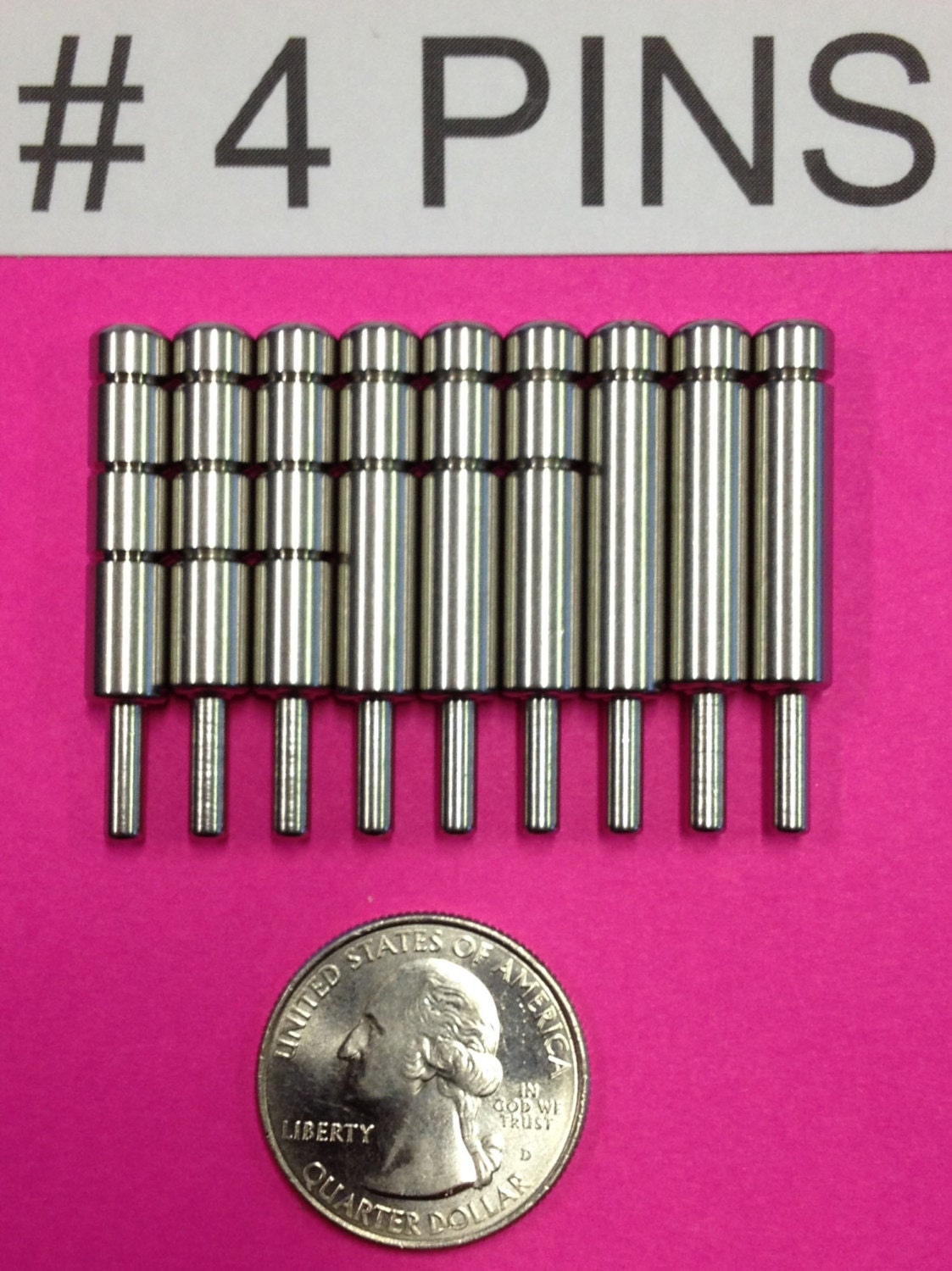 Number 4 Cribbage board pegs pins 1/4 inch by scrimshawtoolman