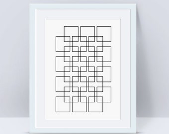 Interlocking squares | Etsy