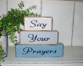 Prayer blocks | Etsy
