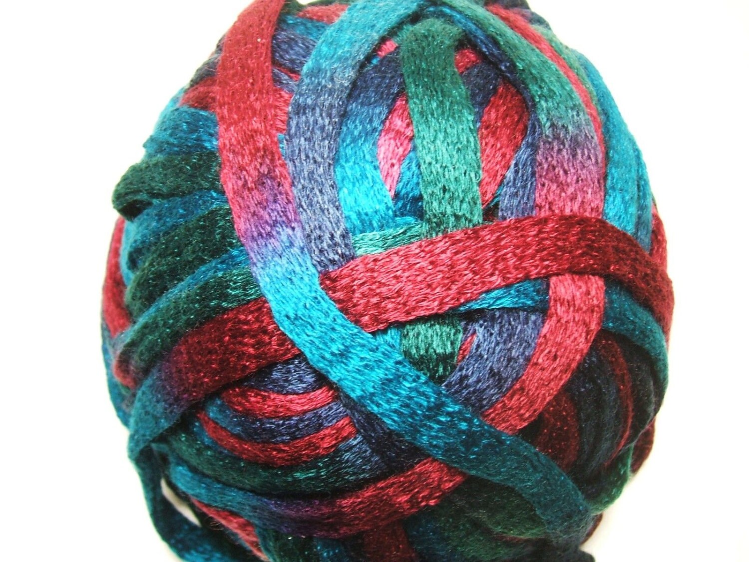 Flounce Ruffle Yarn Knitting Fever KFITurquoise/Blue/Burgundy
