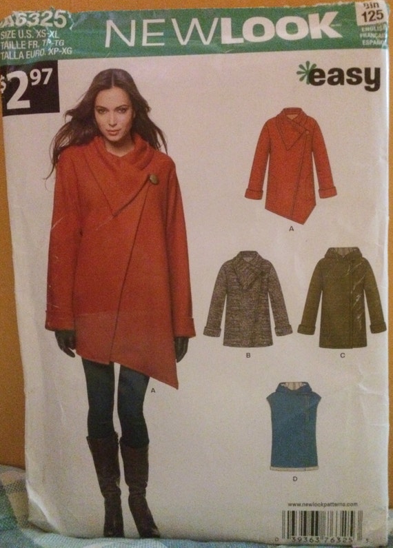Simplicity New Look Sewing Pattern 6325 Misses Easy Coat and
