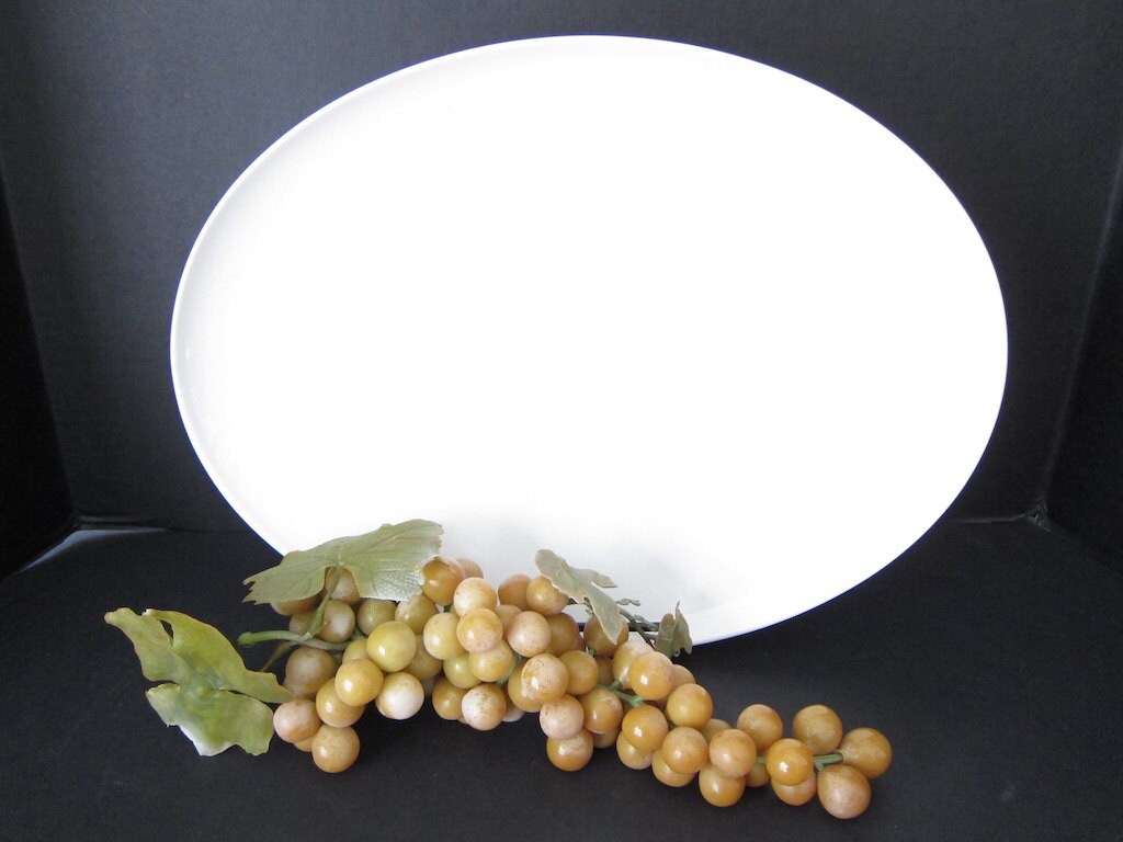 Vintage Small White Platter Oval Franciscan Whitestone Ware Cloud Nine ...