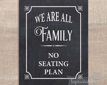 Popular items for no seating plan sign on Etsy