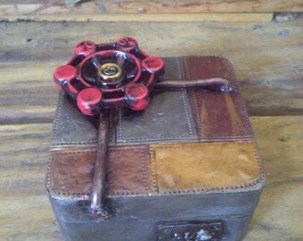 Steampunk box. Industrial box. by Qart on Etsy