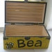 Personalized Wooden Bumblebee Treasure Chest Toy Keepsake Box
