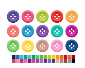 Unique buttons clip art related items | Etsy