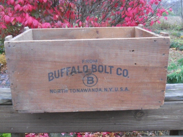 Nice, Rare, Vintage BUFFALO BOLT Co. Advertising Crate/Box–North ...