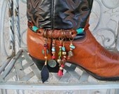 Cowgirl boot bracelet, Boho charm wrap, Boot accessory, Boot bling ...