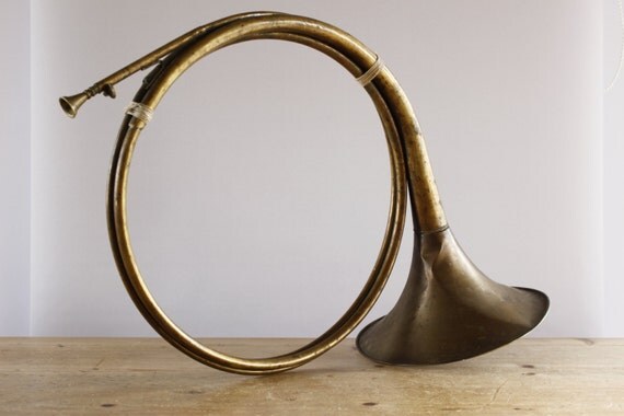 French Antique French Horn....Musical Instrument....Nordic