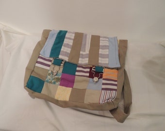 Items similar to Custom Handmade backpack with adjustable leather ...