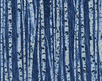 Winter scene fabric | Etsy