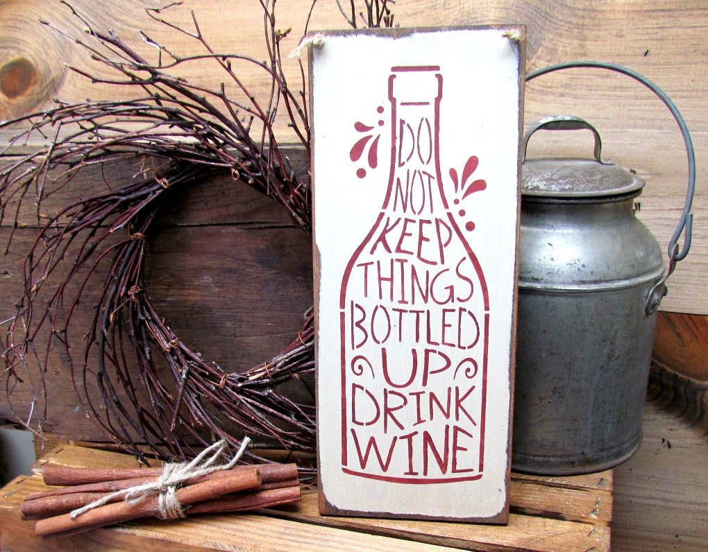 Wine Decor Wooden Wine Sign Gift for The Wine Lover Wine