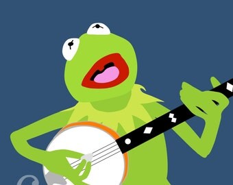 Items similar to Kermit Inspired Happy Birthday Banner, Muppets ...