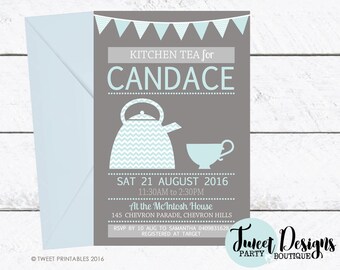Items similar to Kitchen tea invitation. Digital file for instant ...