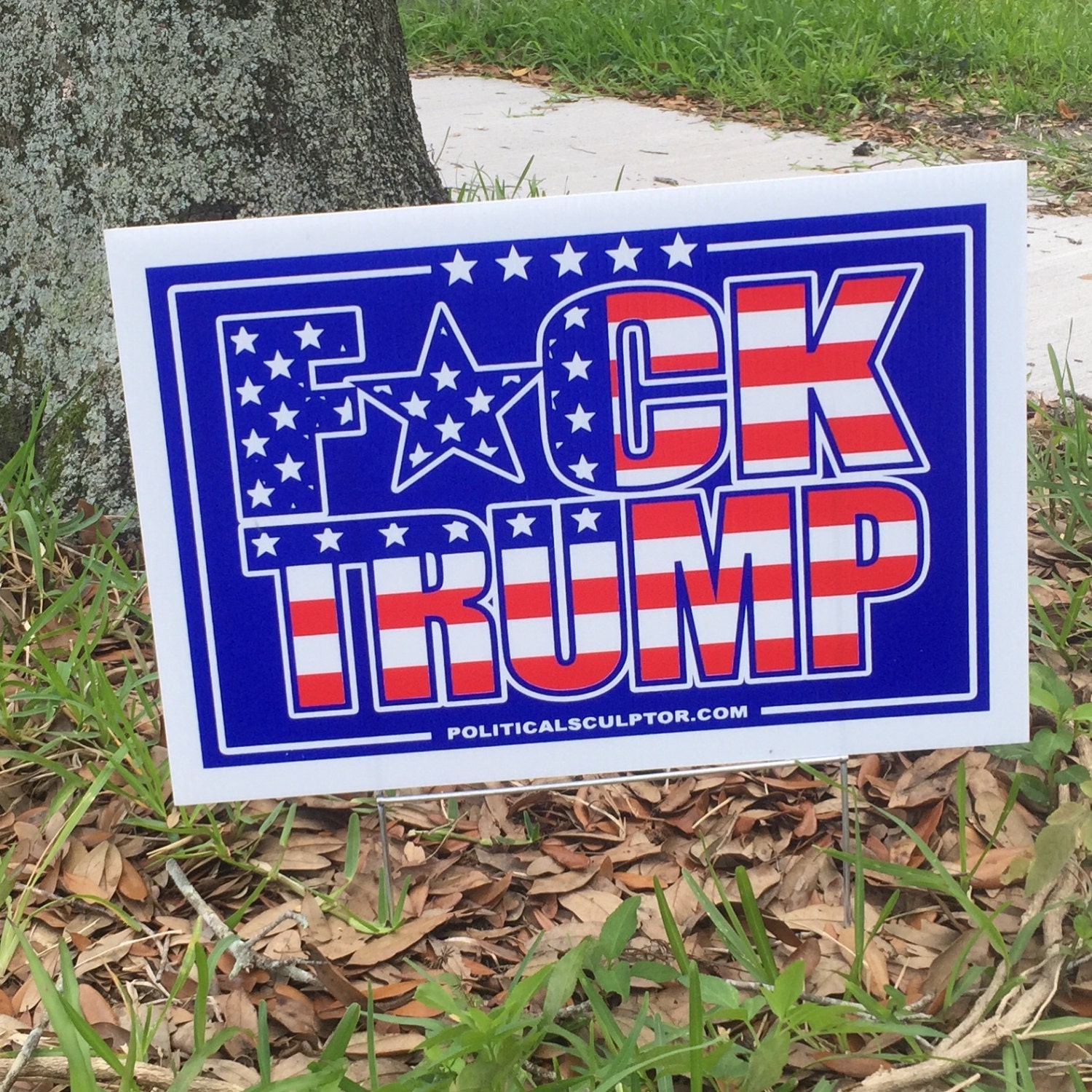 Fuck Trump American Flag Yard Sign By Amznfx On Etsy