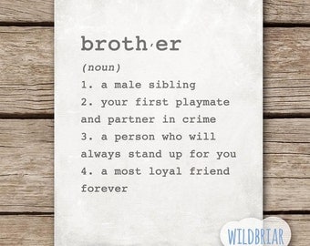 Brother definition | Etsy