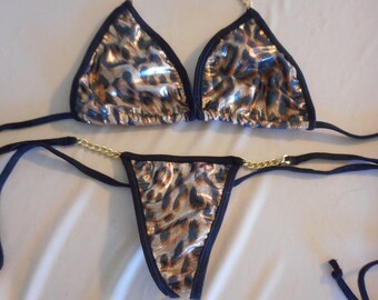 Gold micro bikini | Etsy