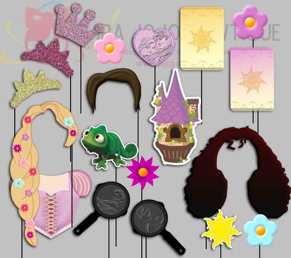 Rapunzel Tangled Party Photo Booth Props by IraJoJoBowtique