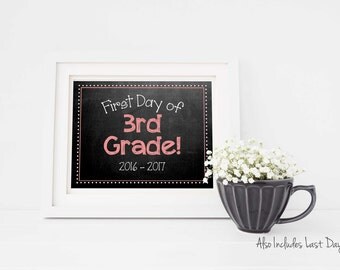 First Day of School Chalkboard Sign / Preschool by TinyLittleDots