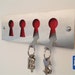 Brushed Stainless Steel key rack & key fobs
