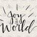 Joy to the World Vector Handwritten Silhouette Calligraphy