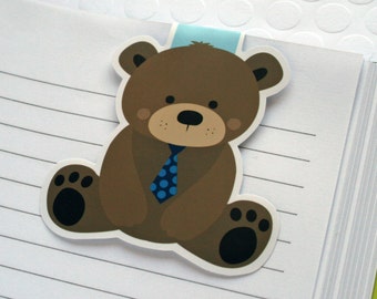 Teddy bear bookmark | Etsy